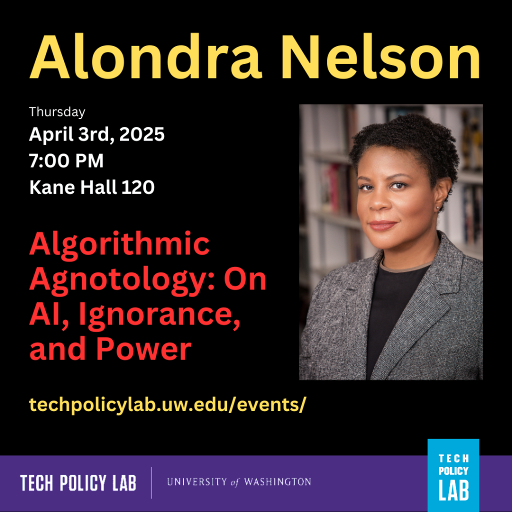 Distinguished Lecture with Alondra Nelson | Algorithmic Agnotology: On ...